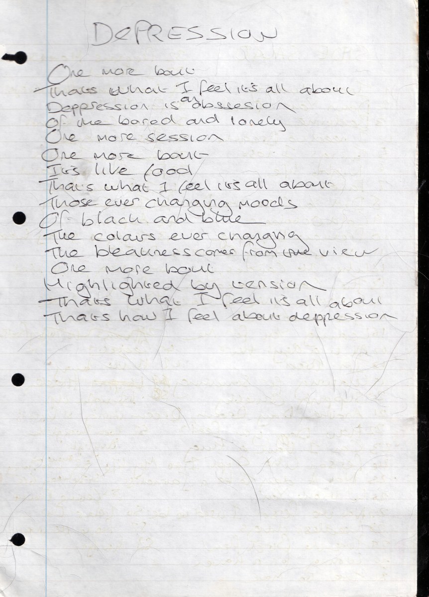 Depression – Written October 1997 (Aged 22) – The Boy Behind The ...