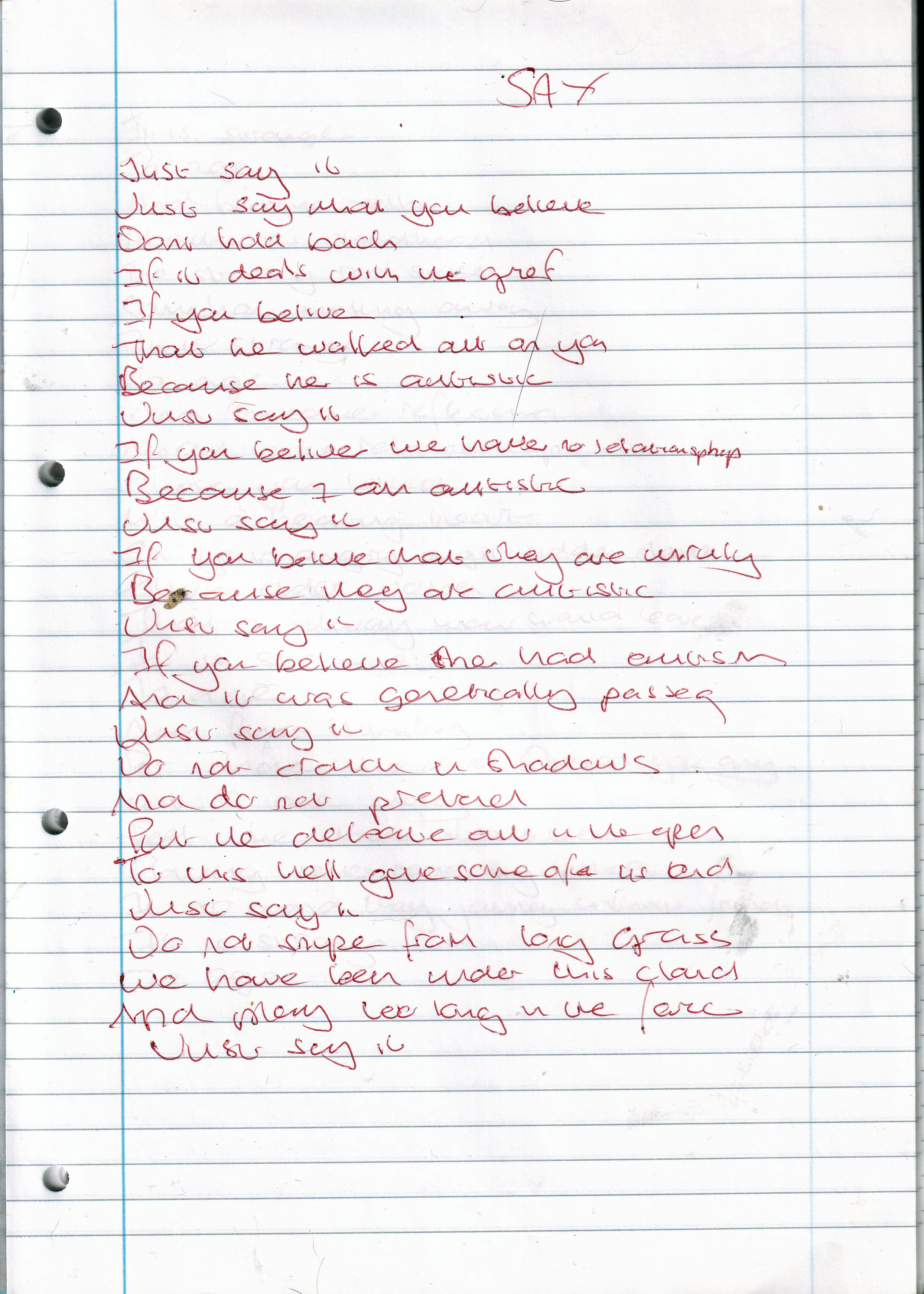 Do Not Snipe From The Long Grass – Written October 2006 (Aged 31) – The ...