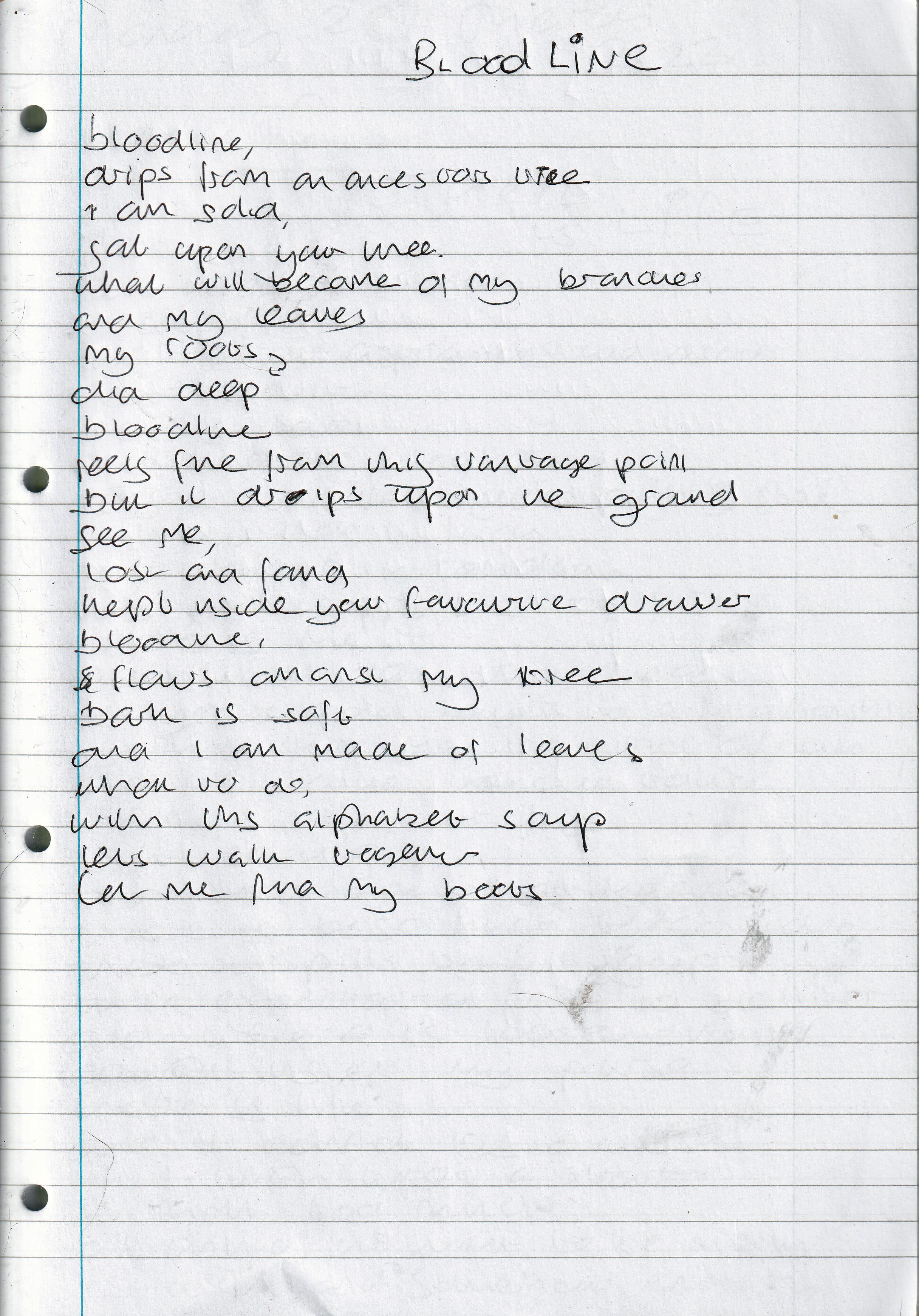 Bloodline – Written March 2023 (Aged 48) – The Boy Behind The Glasses ...