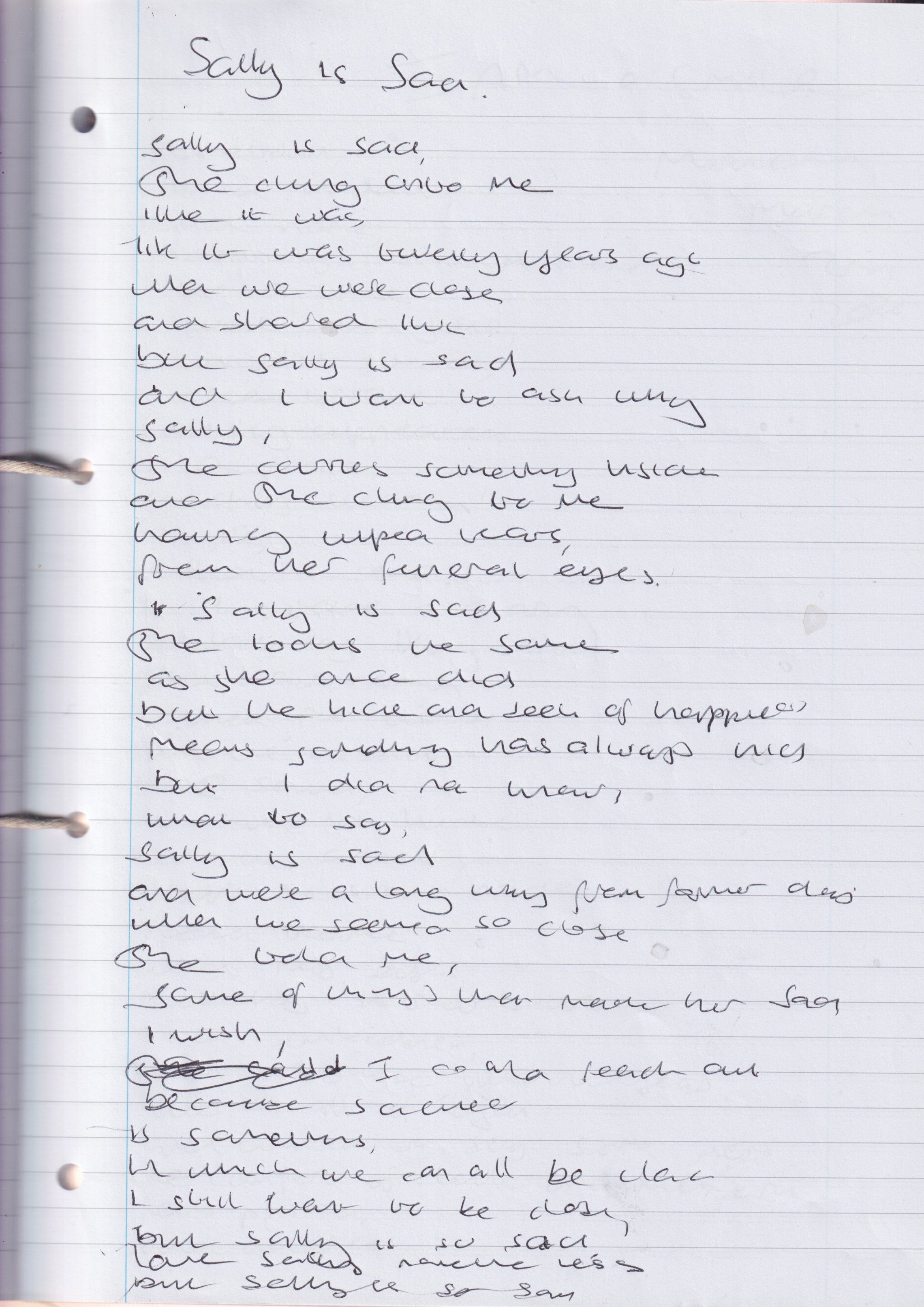 Sally Is Sad – Written March 2026 (Aged 51) – The Boy Behind The ...